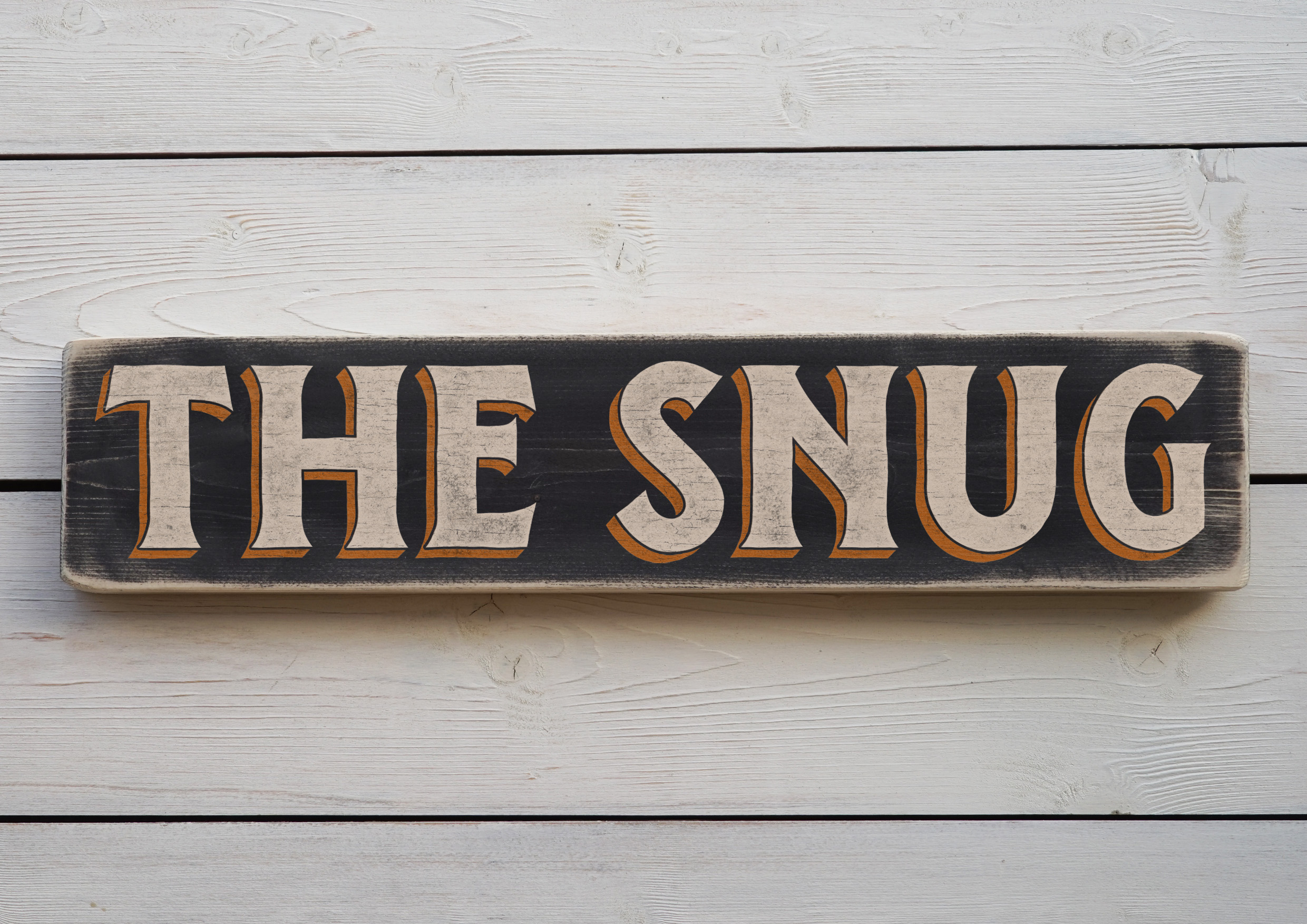 THE SNUG Vintage Style Wooden Sign. Handmade Retro Home Gift | eBay