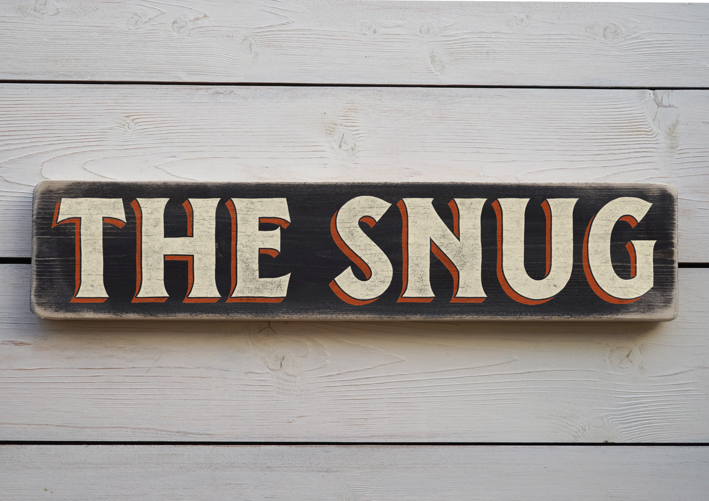 THE SNUG Vintage Style Wooden Sign. Handmade Retro Home Gift | eBay